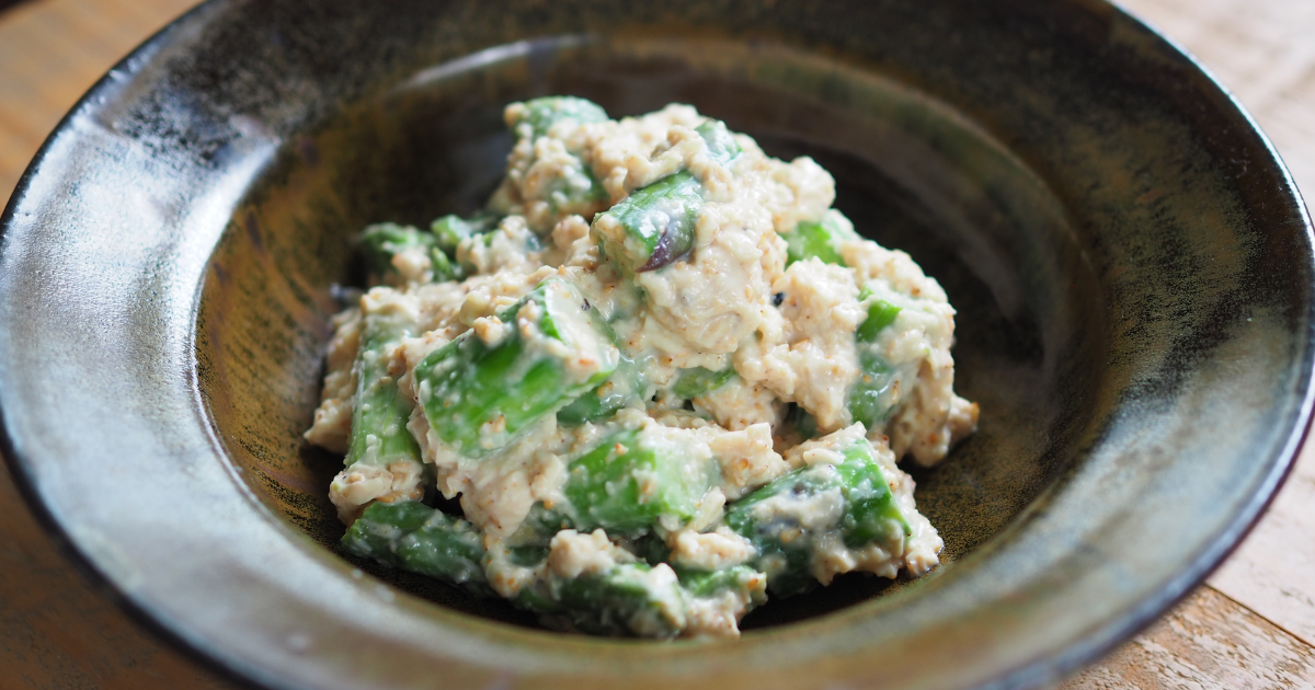 ホルモンバランスを美味しく整える「アスパラの湯葉白和え」 | ランドリーボックス